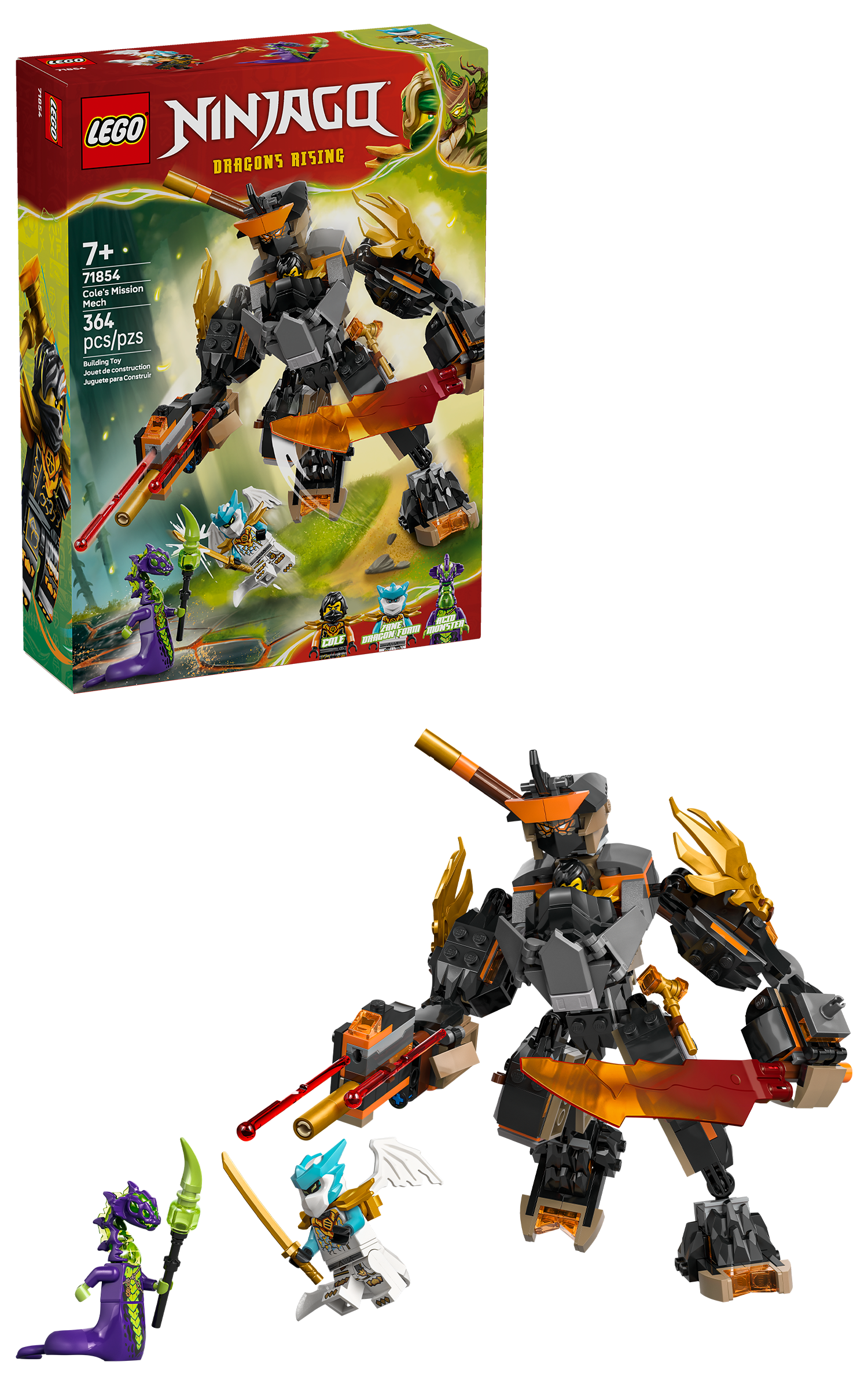 Lego Ninjago 71854 Cole's Mission Mech vs. Zane the Dragon – La Griffunrie
